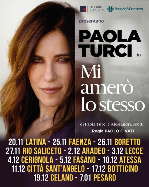 Paola Turci torna in scena con lo spettacolo "Mi amerò lo stesso"
