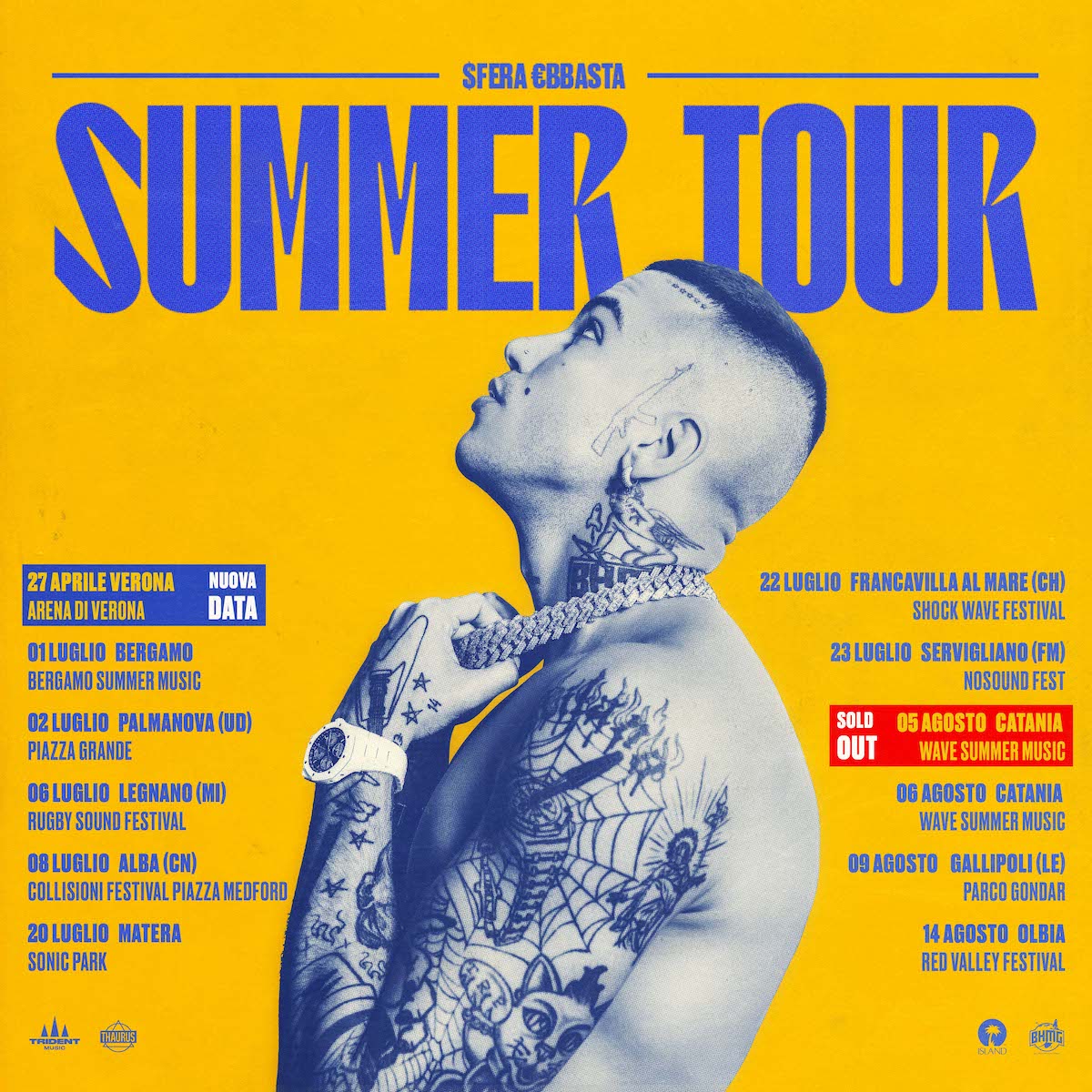 Sfera Ebbasta, all'Arena Di Verona inaugura il "Summer Tour"