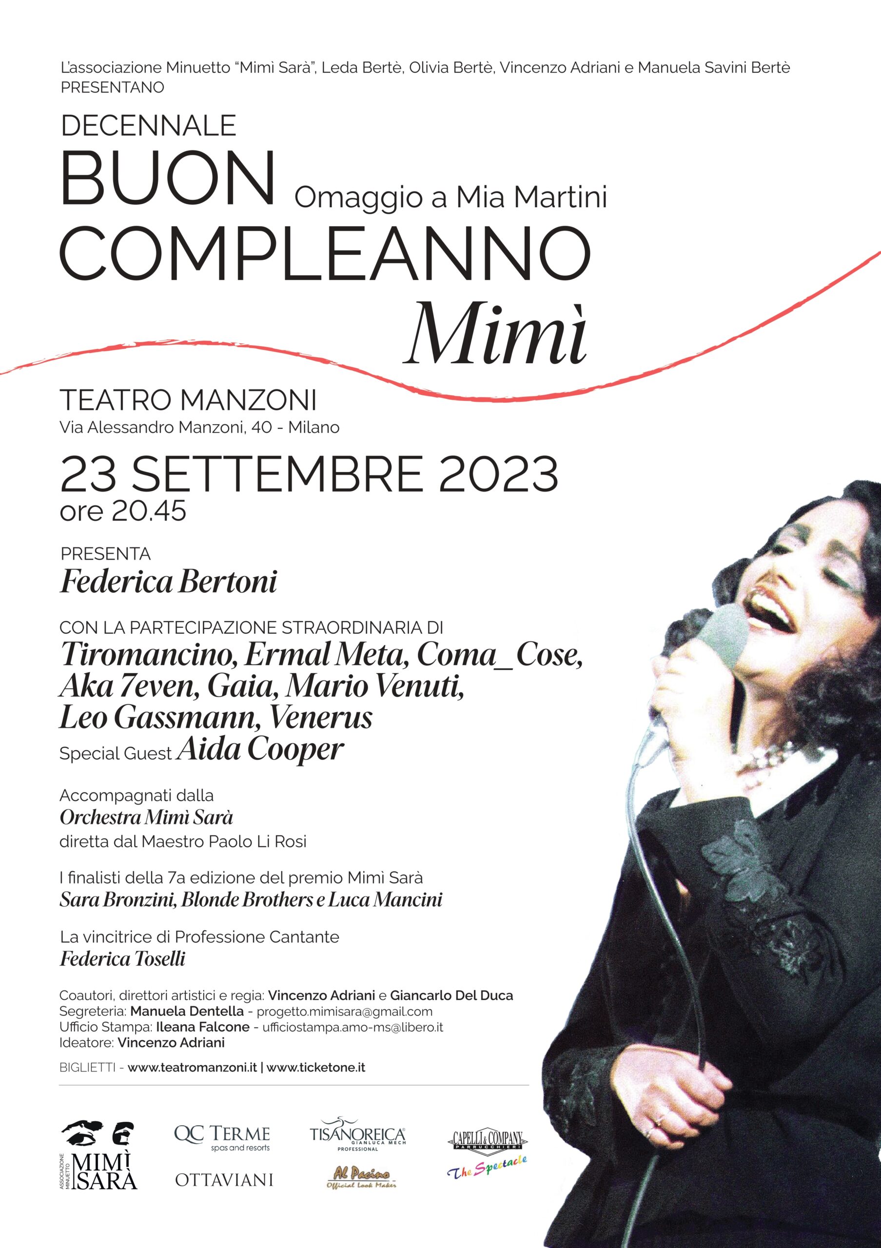 Buon Compleanno Mimì 2023, il cast dell’evento del 23 settembre a Milano